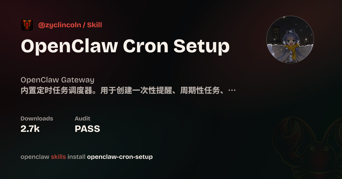OpenClaw Cron Setup — ClawHub